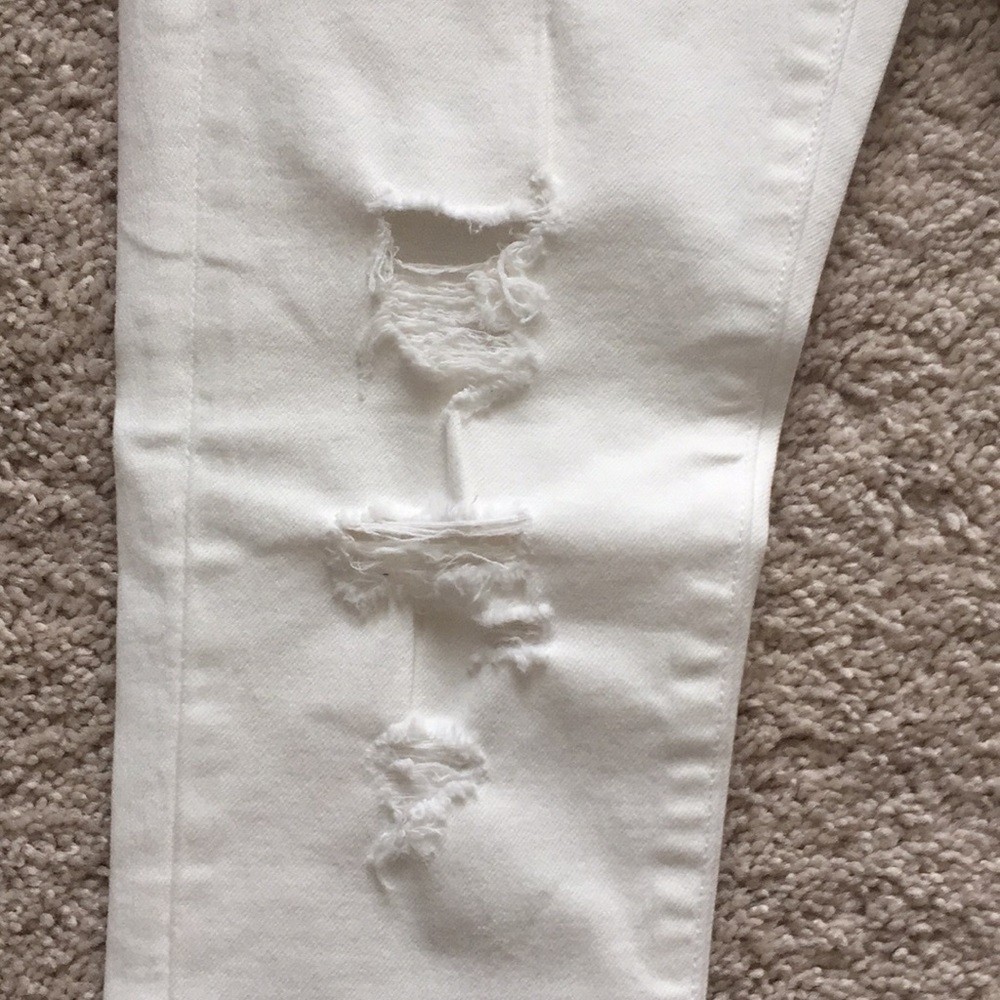 White Ripped Jeans - Gem